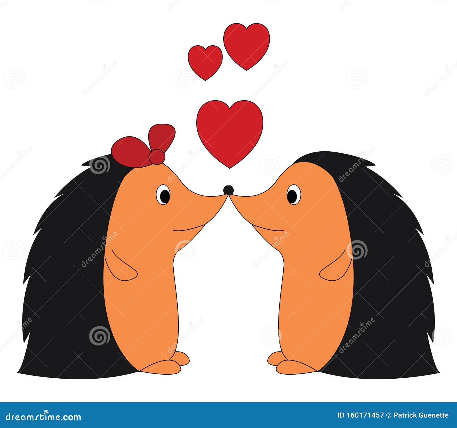 Hedgehogs in Love, Illustration, Vector Stock Vector - Illustration of ...