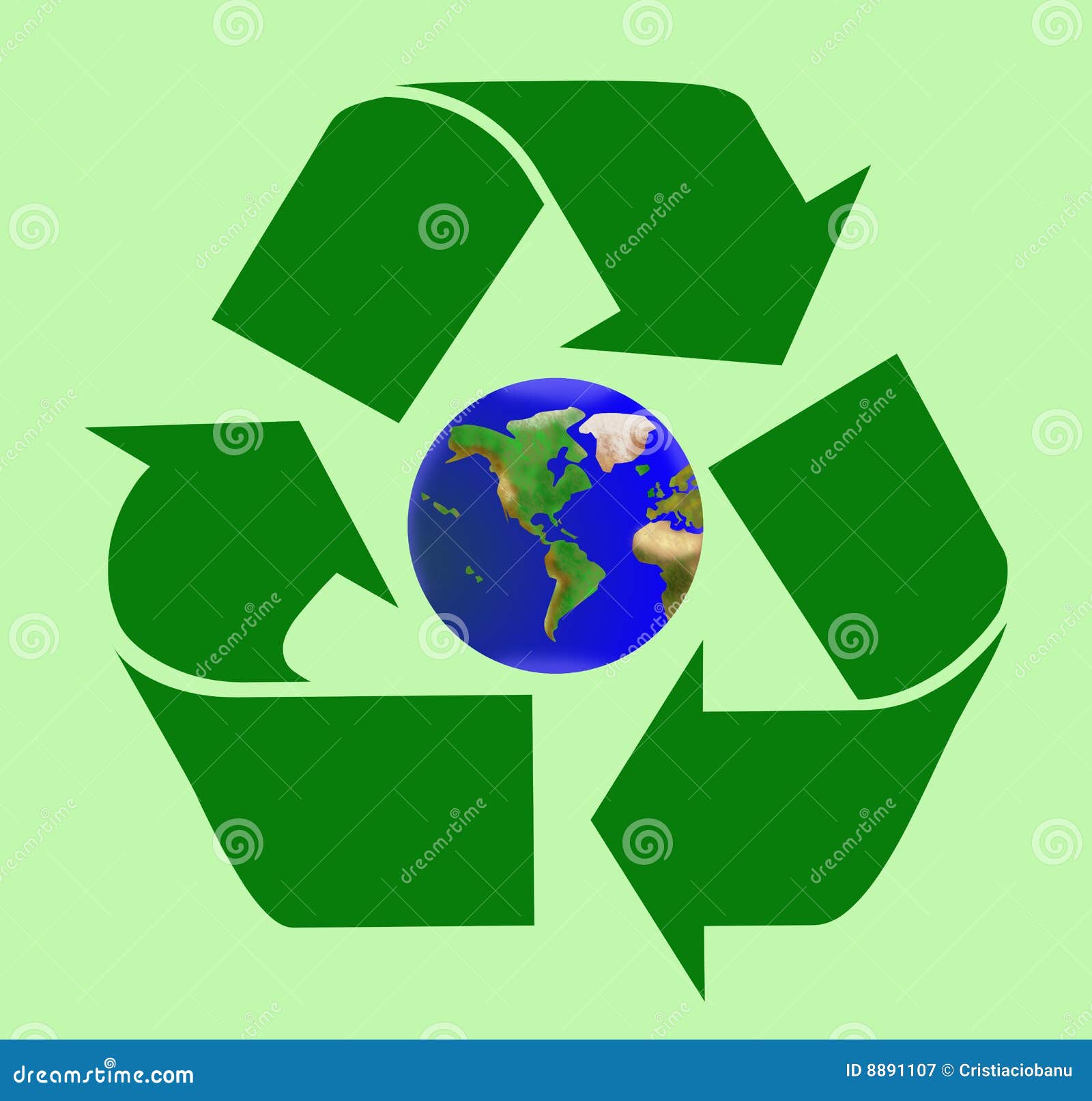Heel De Wereld Door Te Recycleren Stock Illustratie - Illustration of ...