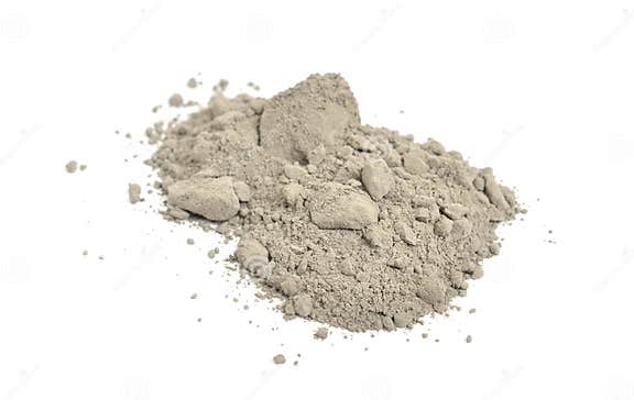 Heep of Dry Cement. Isolated on White Background Stock Image - Image of ...