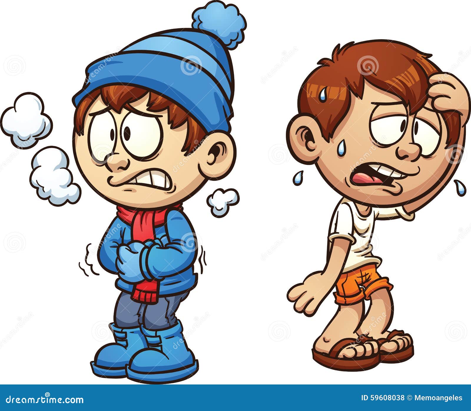 Heet en koud vector illustratie. Illustration of heet - 59608038