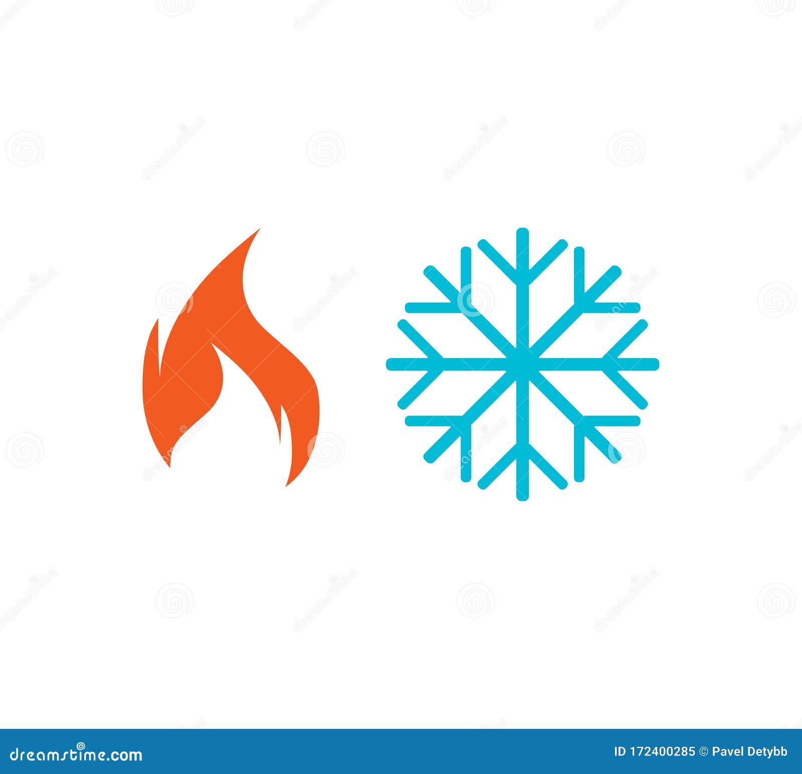 Heet Koud Pictogram. Vectorillustratie Plat Design Stock Illustratie ...