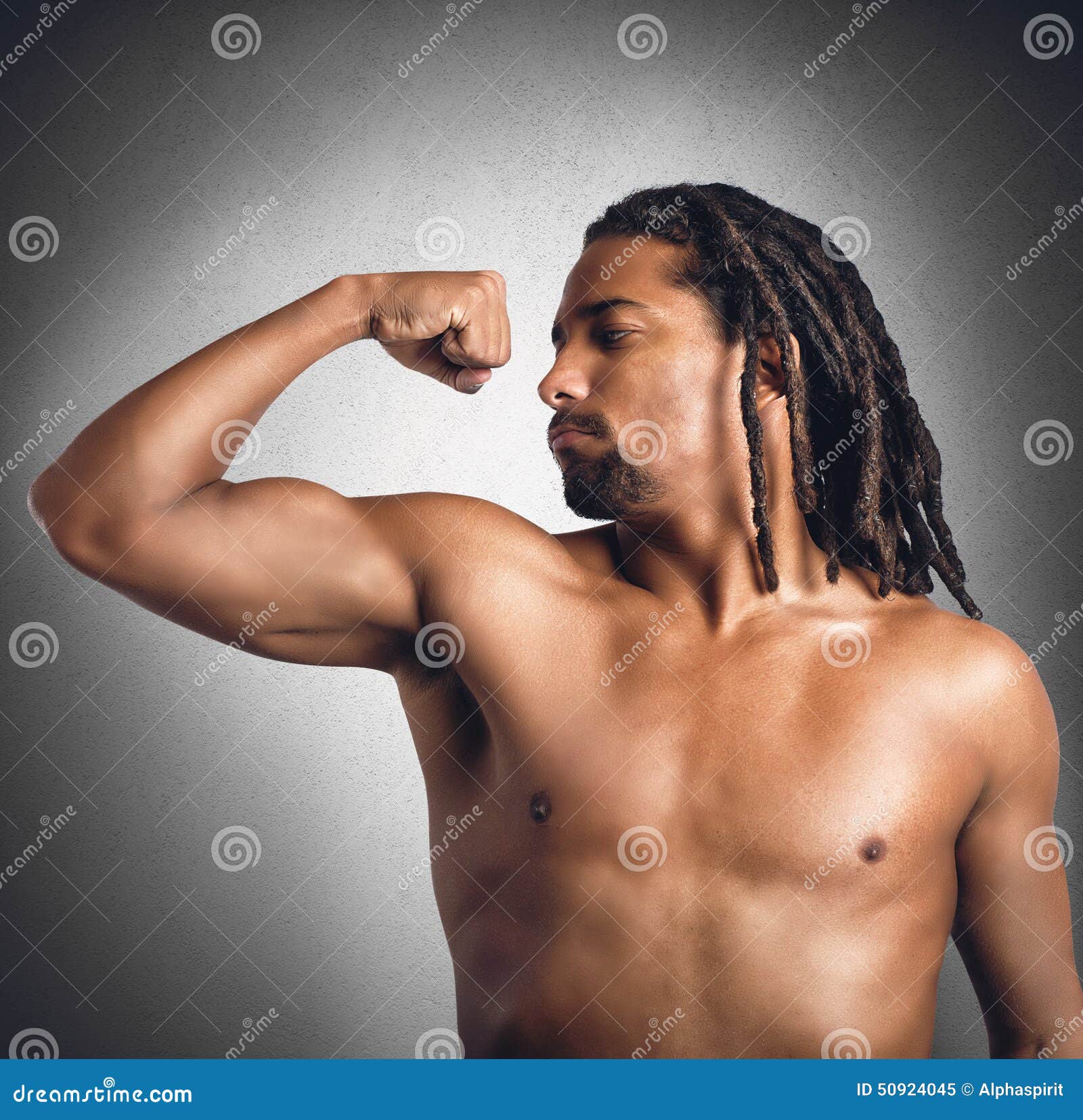 Hefty man stock image. Image of brawn, male, nude, black - 50924045