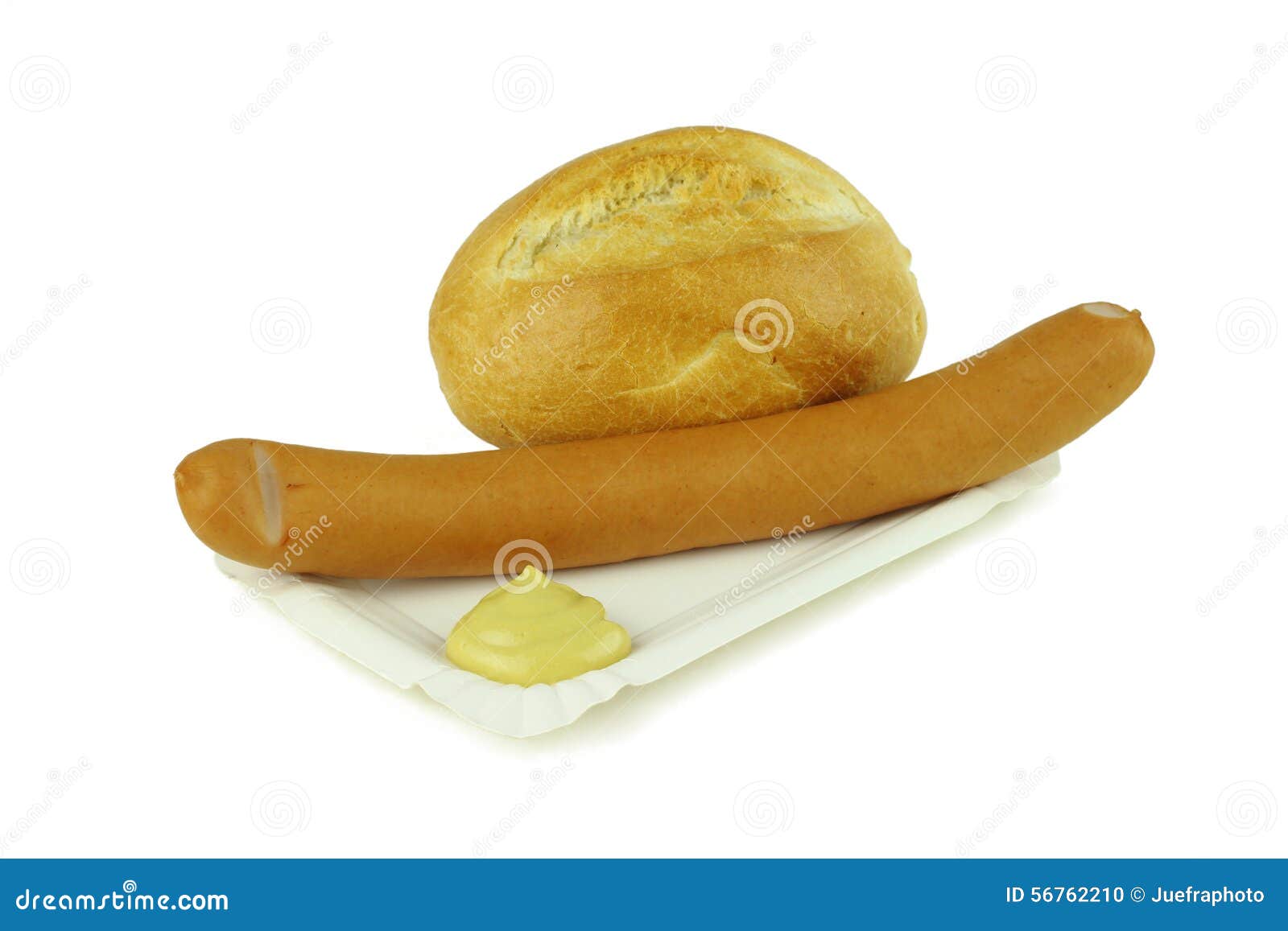 Heiße Wurst mit Senf stockfoto. Bild von nahrung, anschlag - 56762210