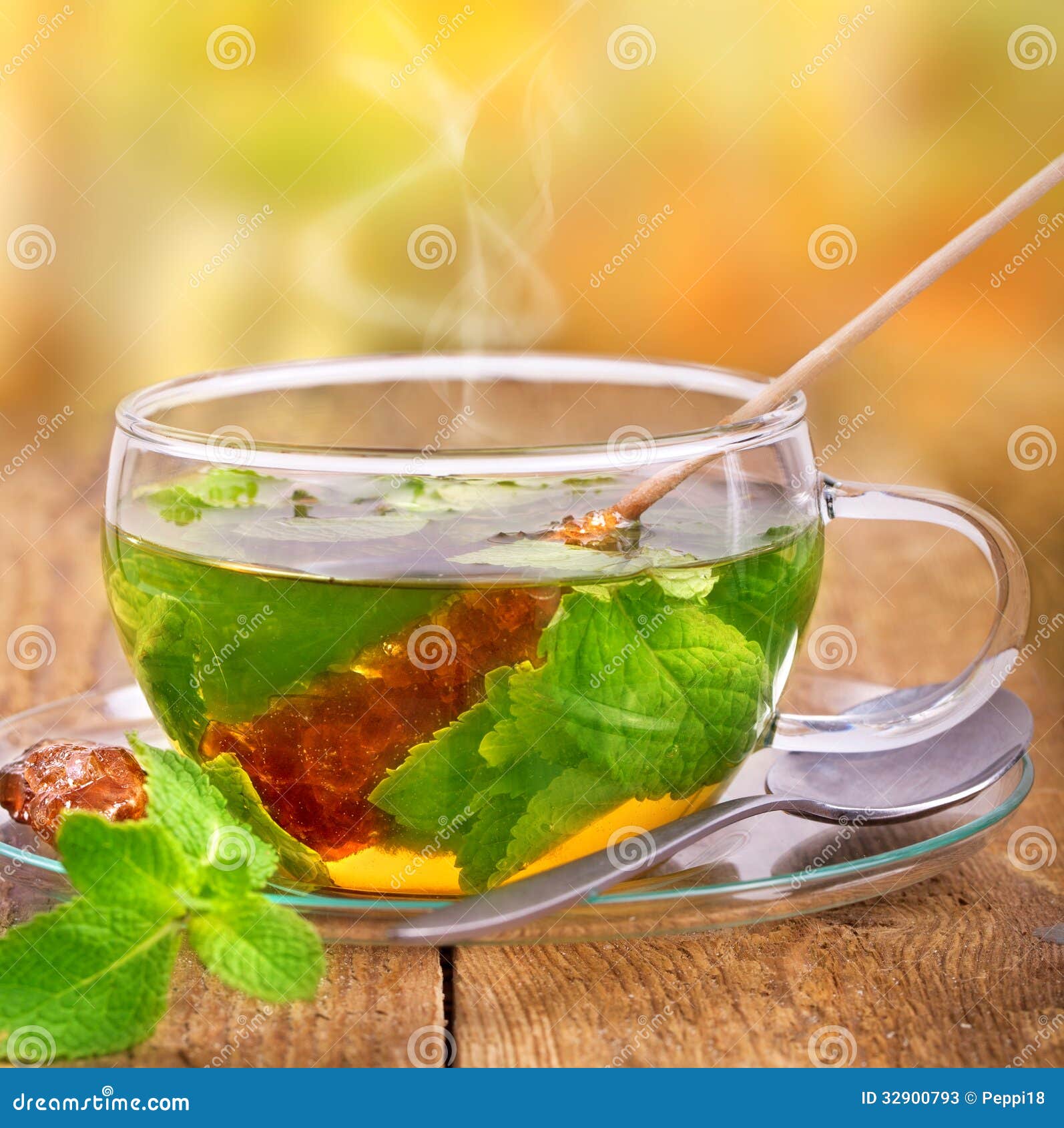 Heißer Tee im Glas stockbild. Bild von geschmack, frech - 32900793