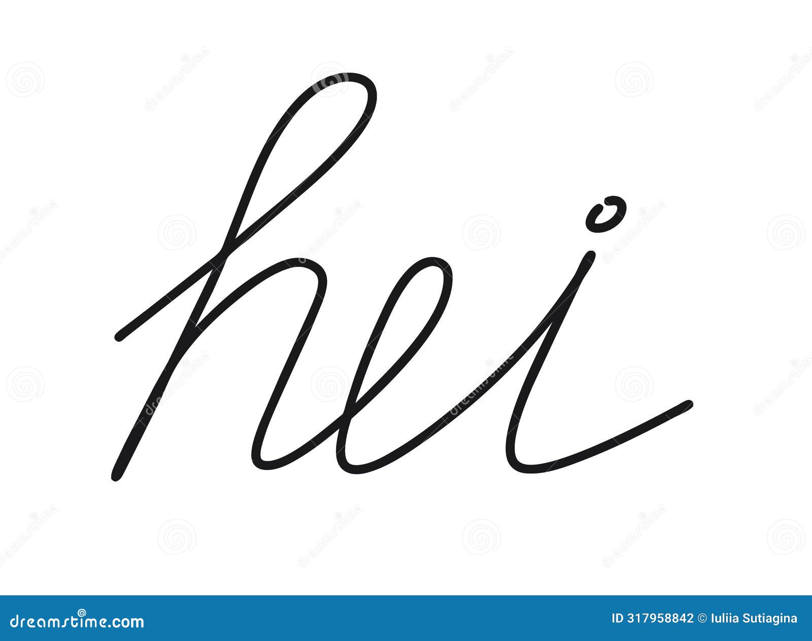 Hei Write Calligraphy Word, Continuous Line Drawing. Greeting, Hello On ... Hei Write Calligraphy Word, Continuous Line Drawing. Greeting, Hello On ...