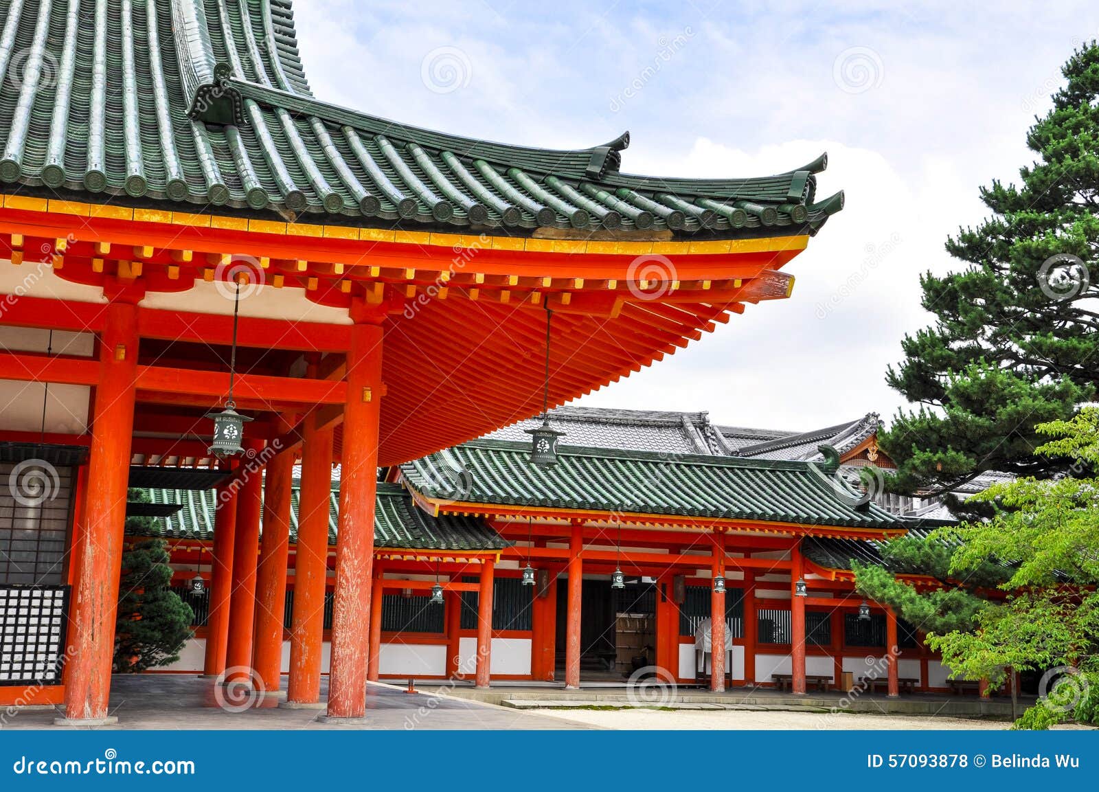 Heian Shrine stock photo. Image of japanese, temple, architecture ...