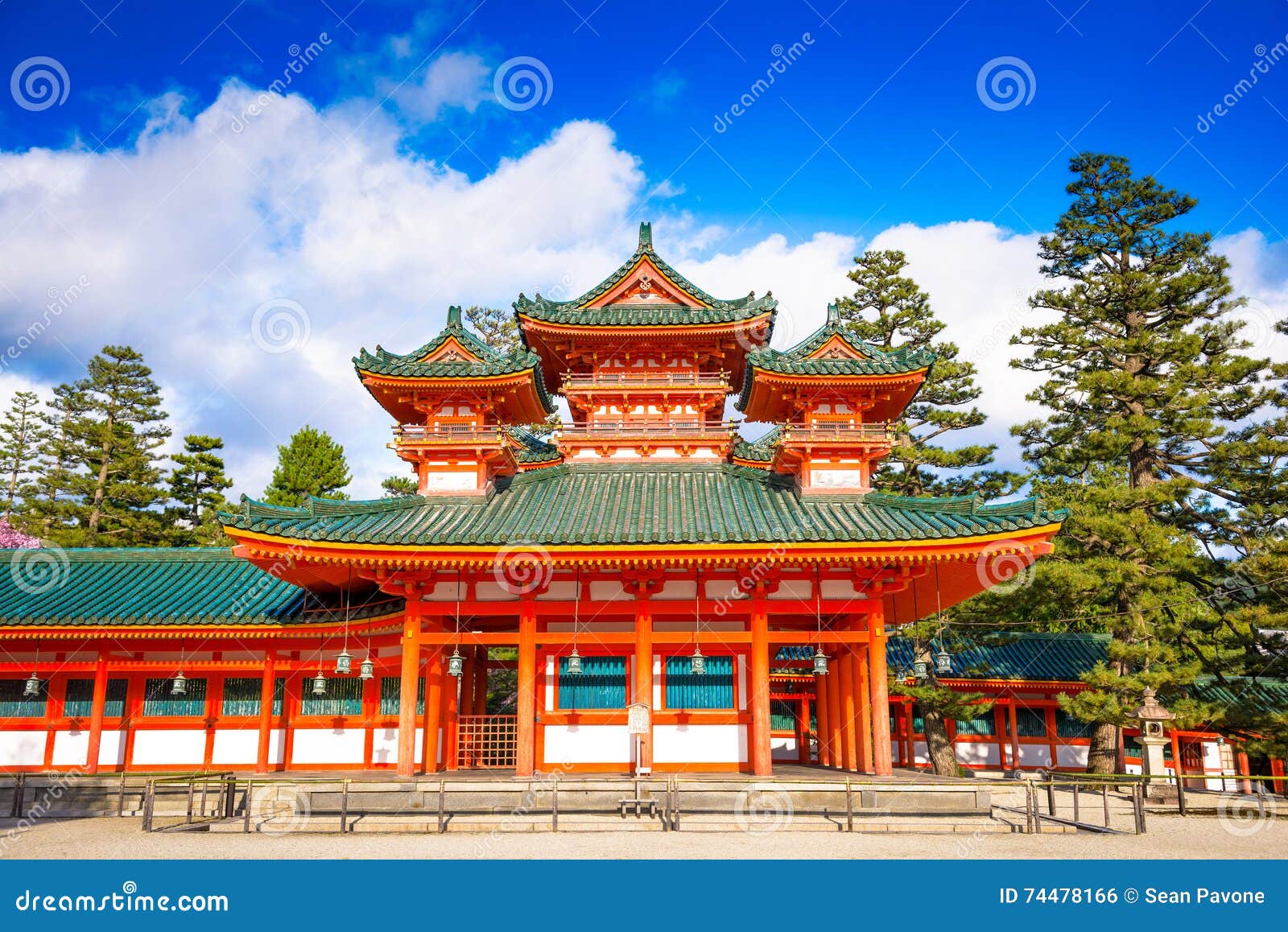 Heian Shrine of Kyoto stock photo. Image of seasonal - 74478166