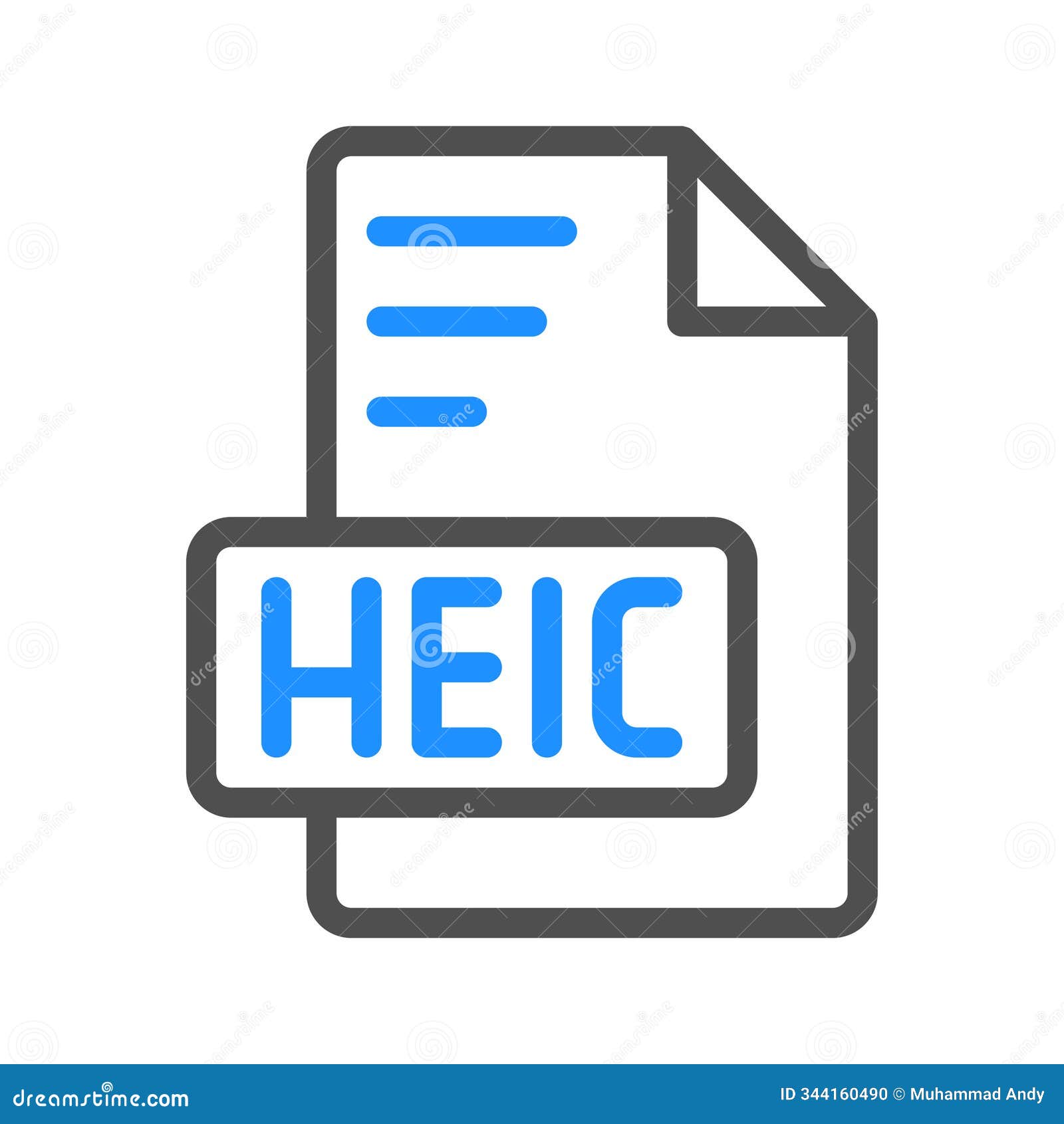 Heic Colored Outline Document File Icon, Can Be for Website, Ui and ...