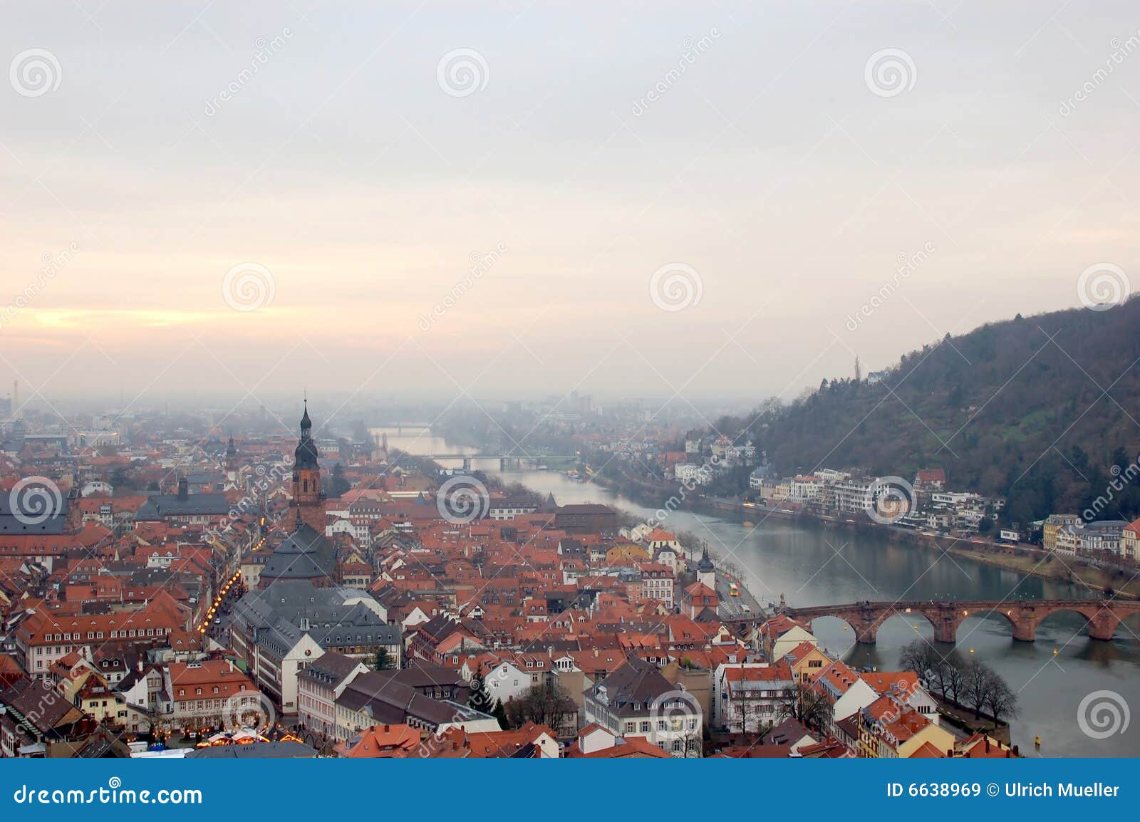 Heidelberg stock image. Image of travel, aerial, valley - 6638969