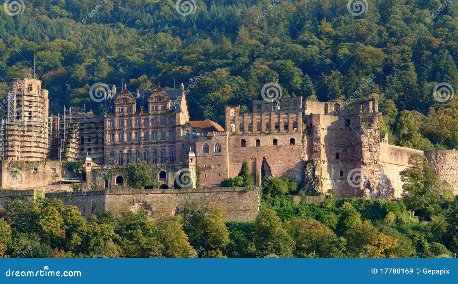 Heidelberg Castle stock image. Image of river, construction - 17780169