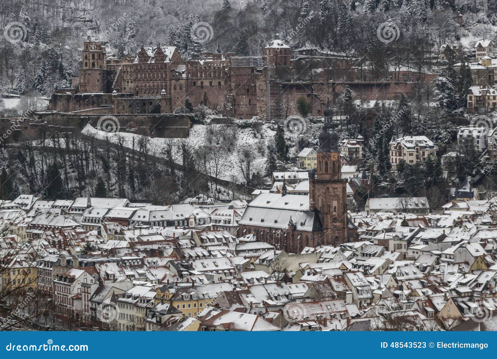Heidelberg im Winter stockbild. Bild von romanze, kursteilnehmer - 48543523