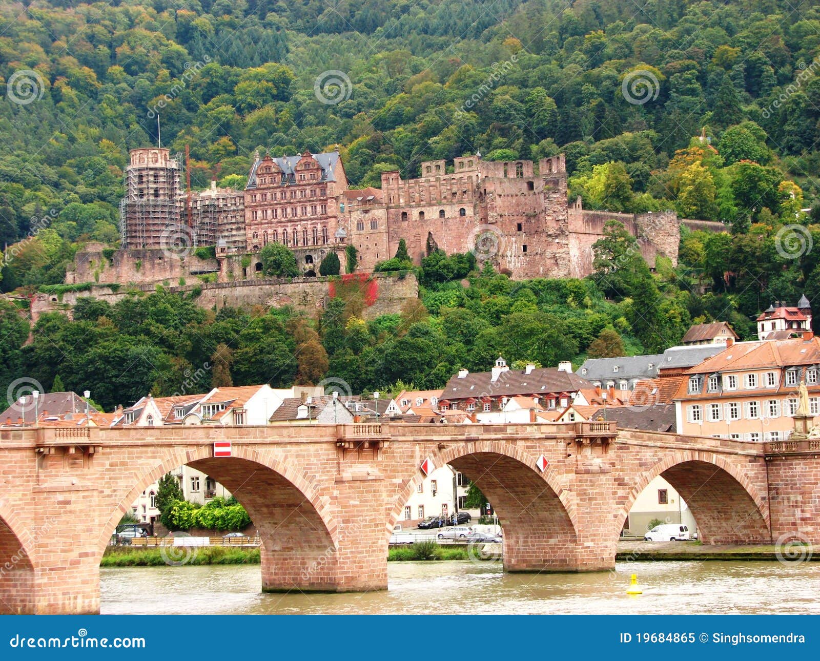 Heidelberg : Old Bridge and Castle Stock Image - Image of green, castle ... Heidelberg : Old Bridge and Castle Stock Image - Image of green, castle ...