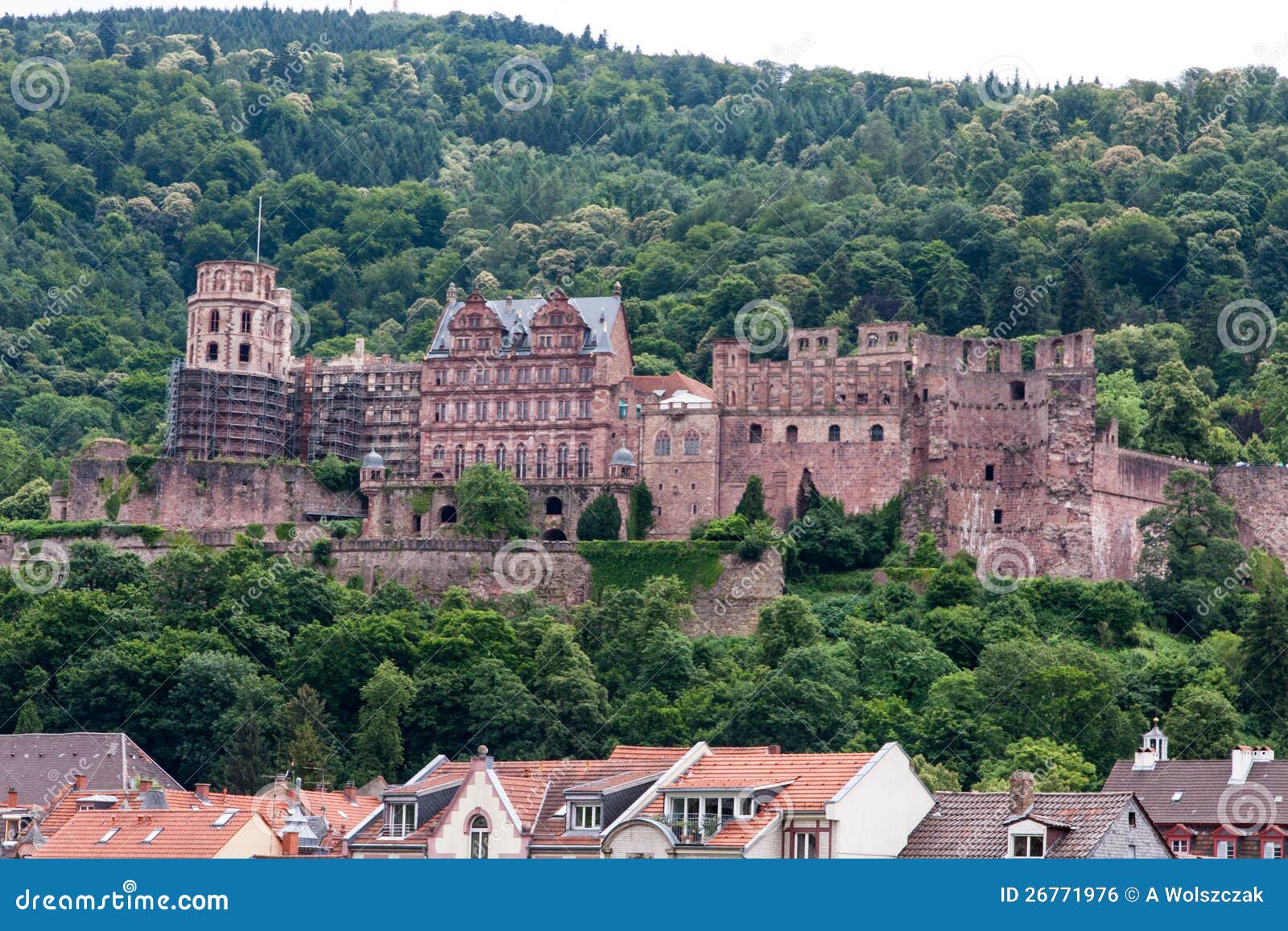 Heidelberg Old Town in Germany Stock Photo - Image of architecture ...