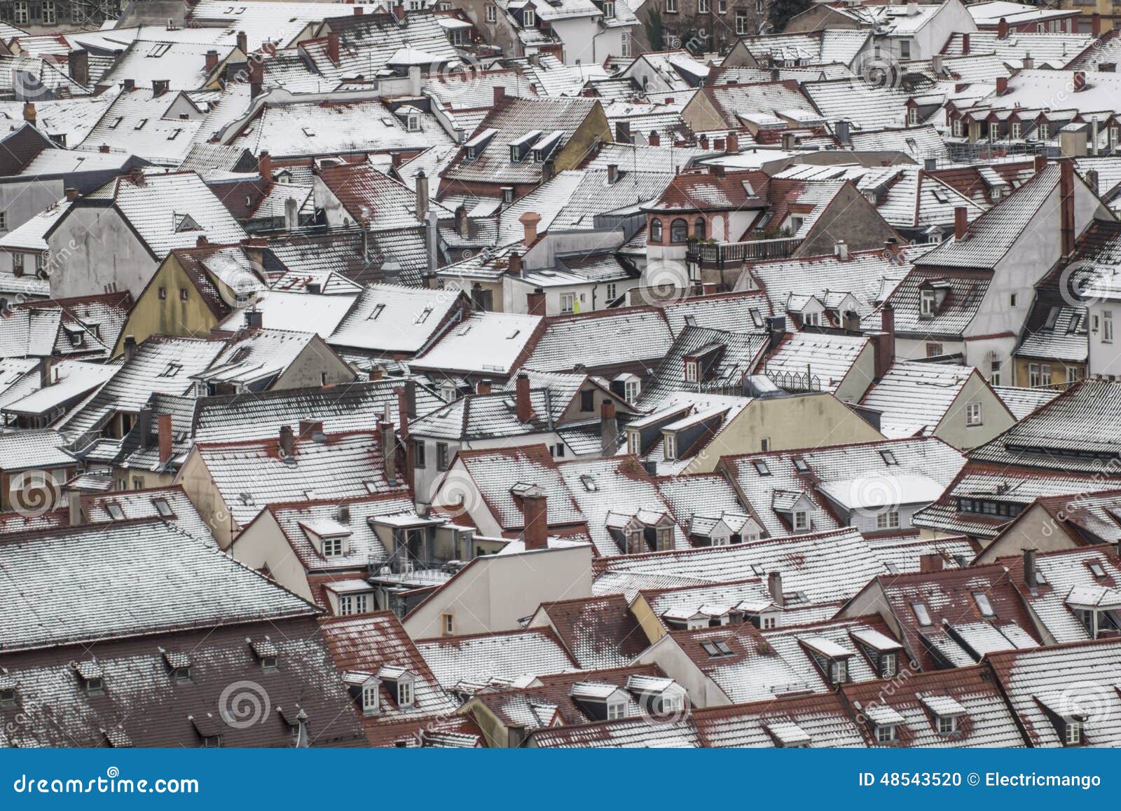 Heidelberg Rooftops in Winter Stock Photo - Image of sunset, rooftops ...