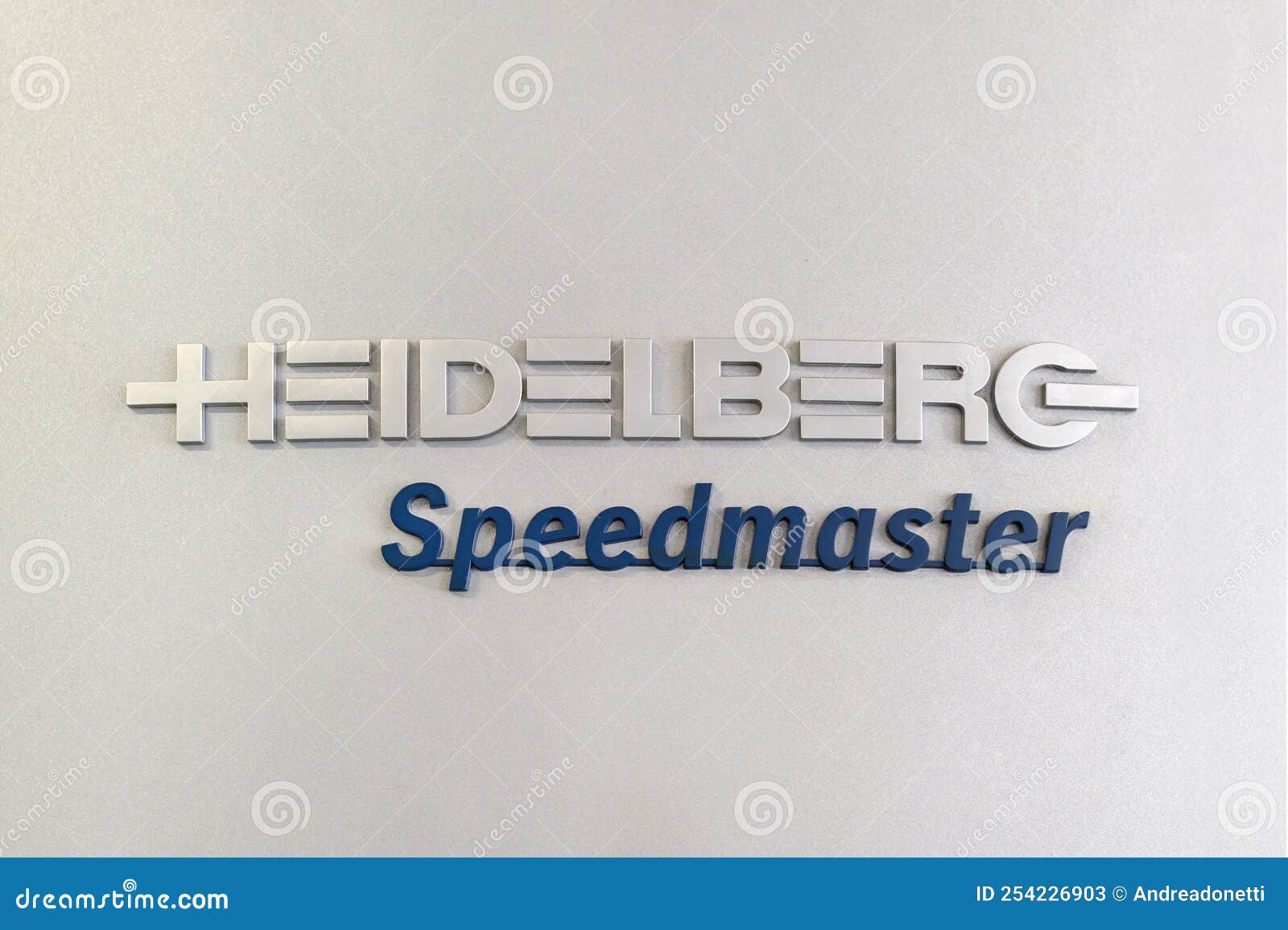 Heidelberg Speedmaster Inscription on Printing Machine Editorial Stock ...