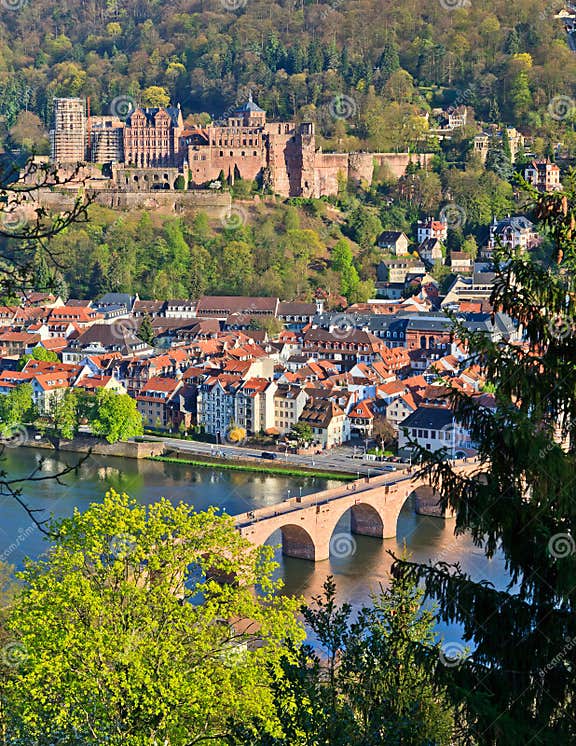 Heidelberg at spring stock photo. Image of historic, panoramic - 26055346