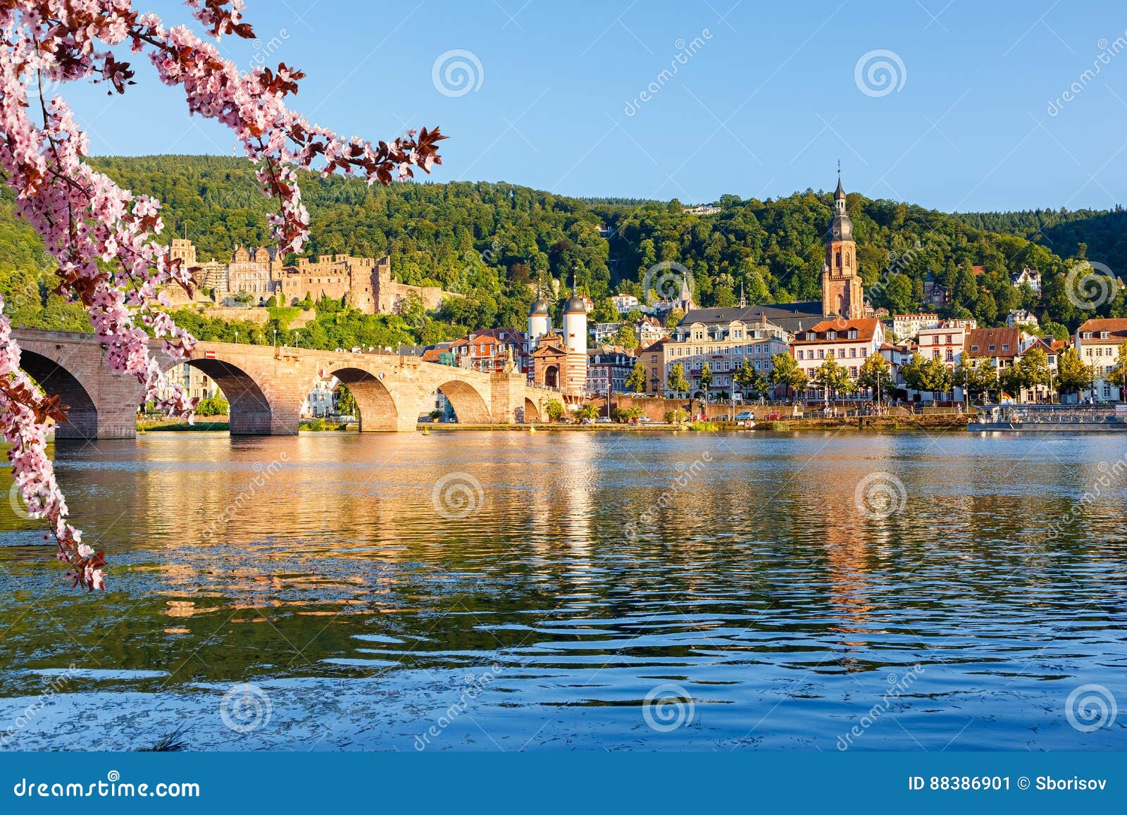 Heidelberg at spring stock image. Image of castle, germany - 88386901