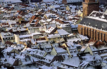 Heidelberg under Snow stock image. Image of romantic, birdsview - 1173381