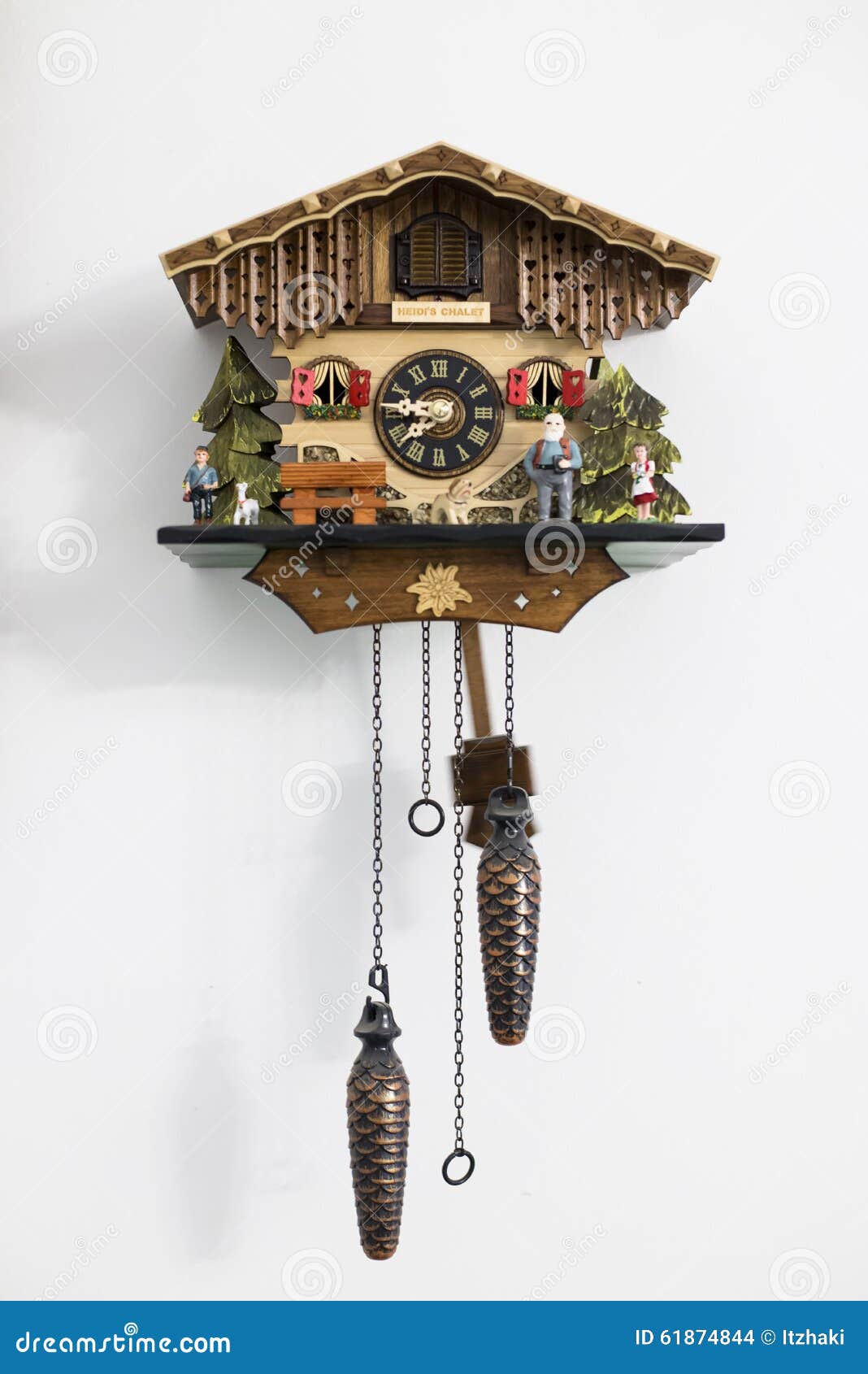 Heidi House Cuckoo Clock stock photo. Image of colors - 61874844