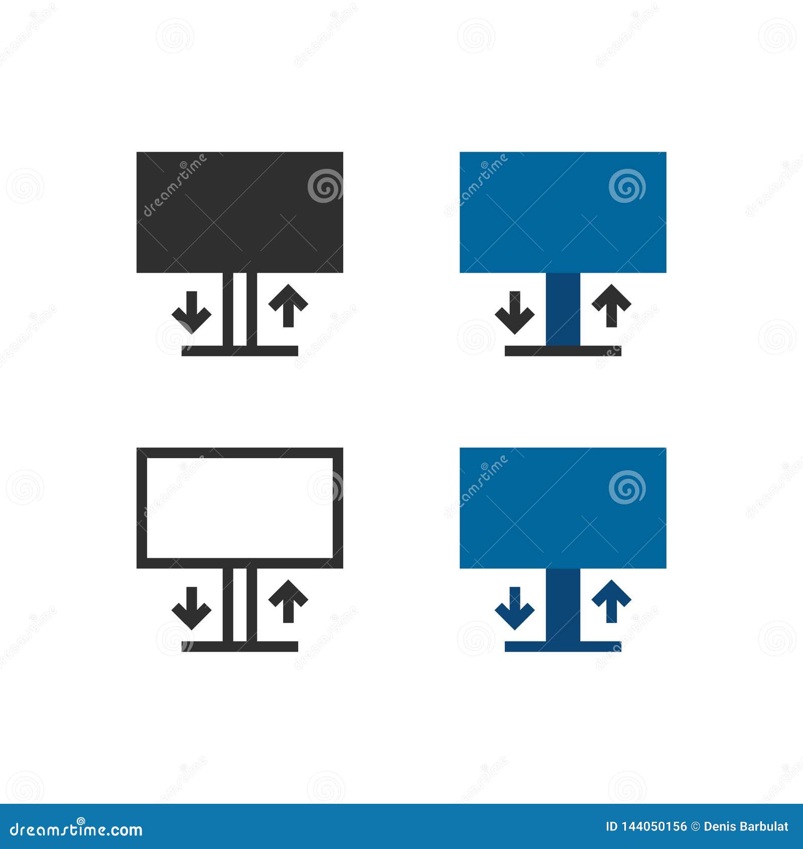 Height adjustment icons stock vector. Illustration of sign - 144050156