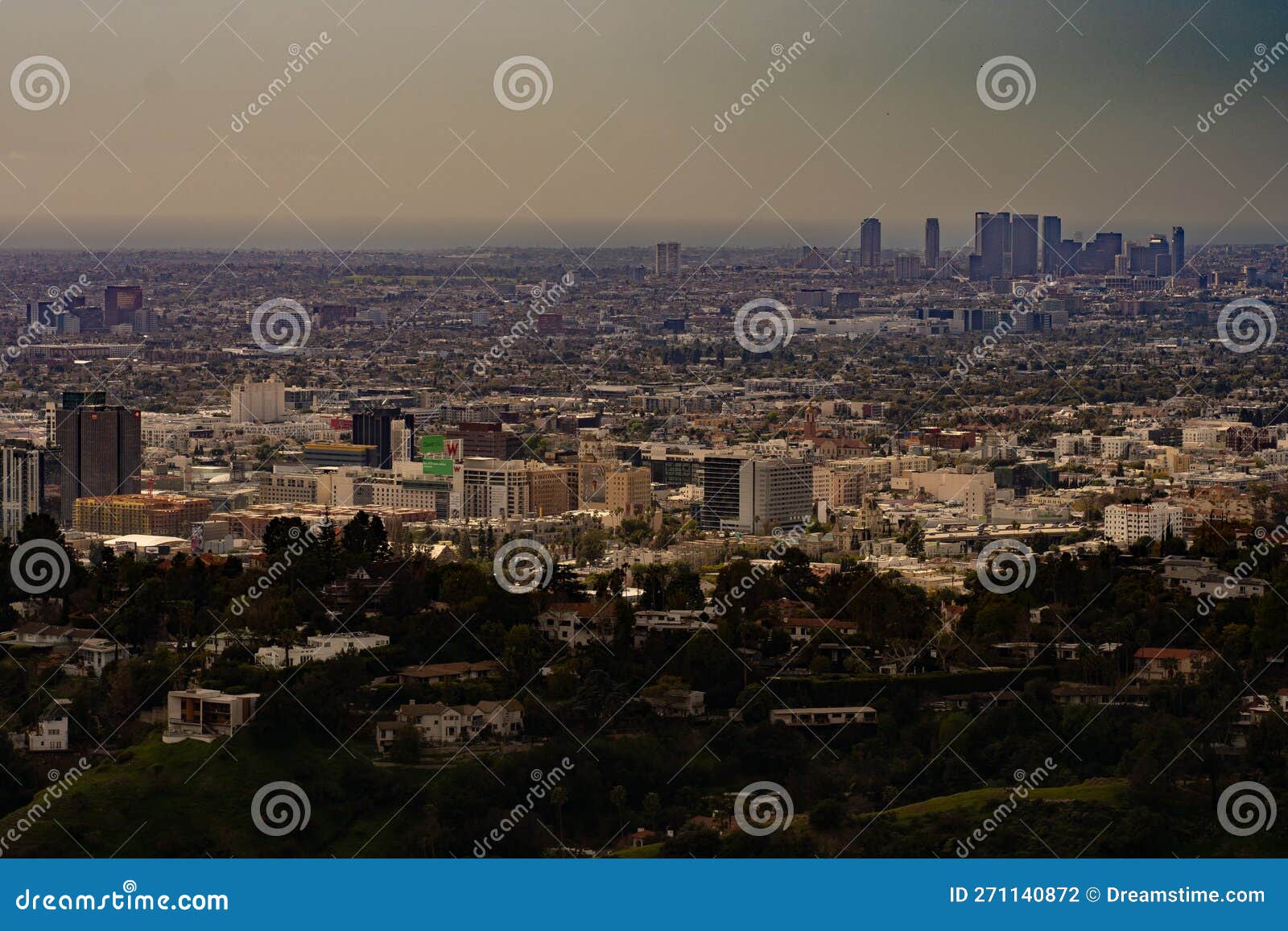From the Height, the Astronomical Observatory Griffith. Stock Photo ...