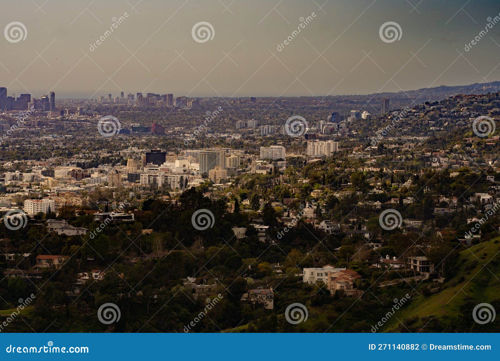From the Height, the Astronomical Observatory Griffith. Stock Photo ...