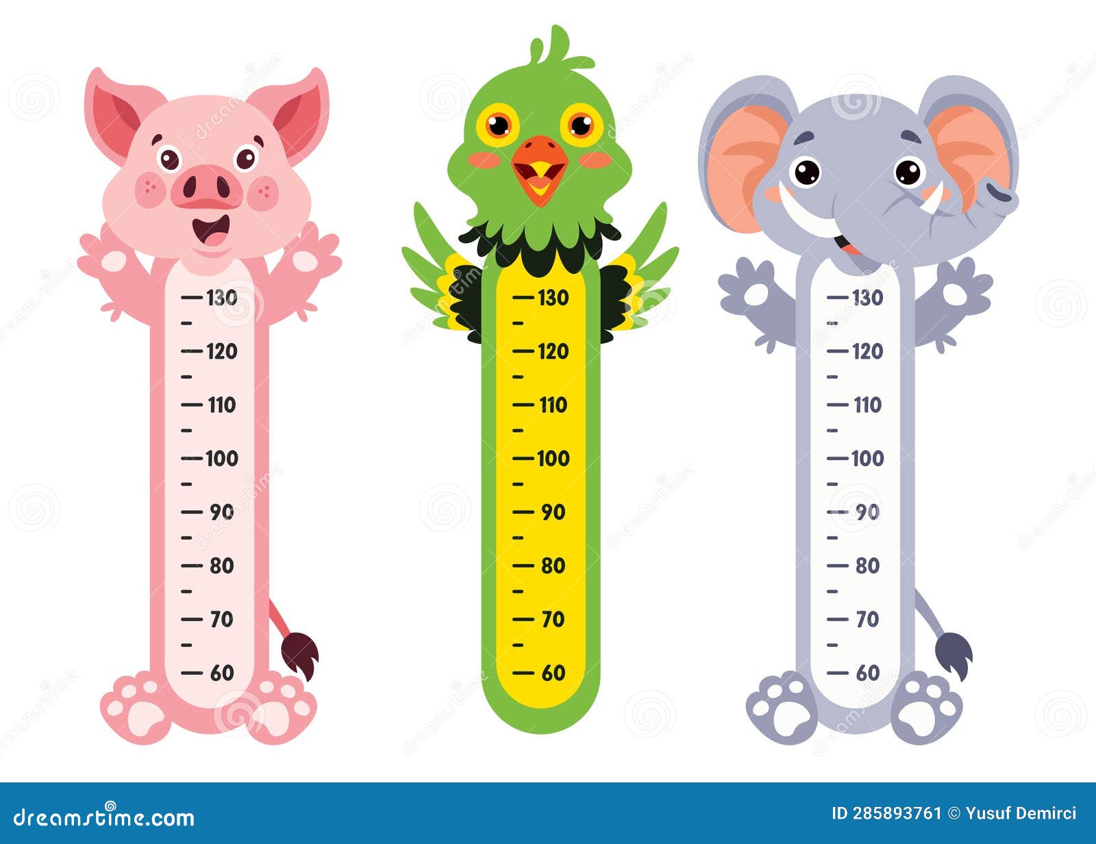 Height Chart With Cartoon Animals Stock Image | CartoonDealer.com ...