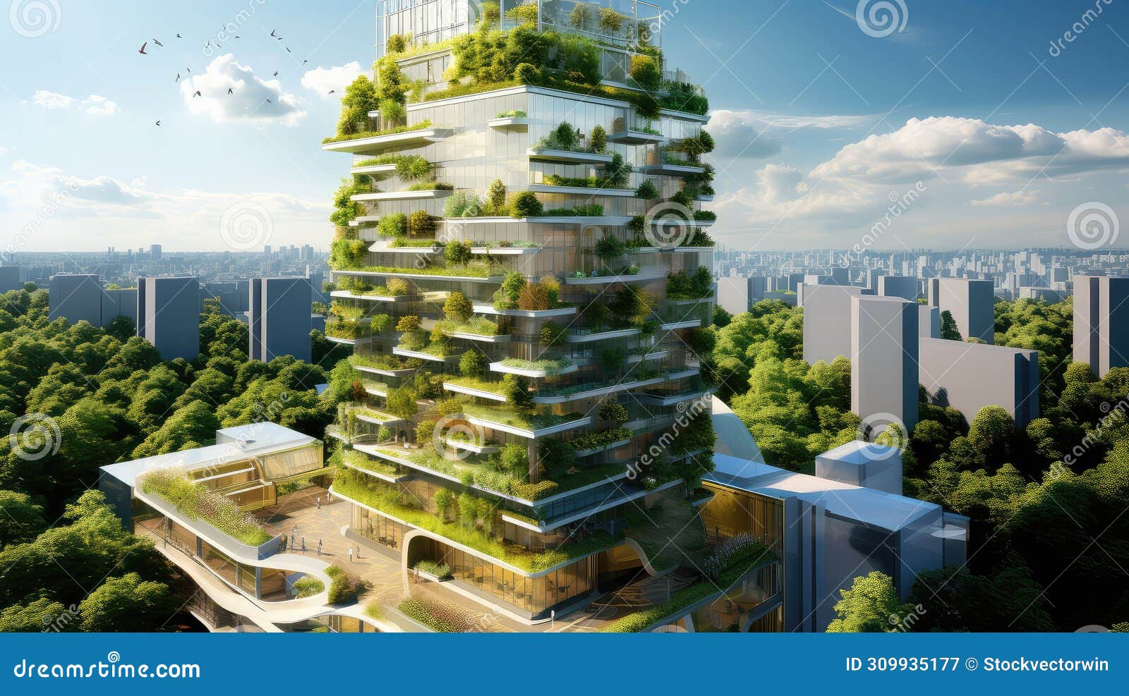 Height Future Skyscraper Building Stock Image - Image of urbanization ...