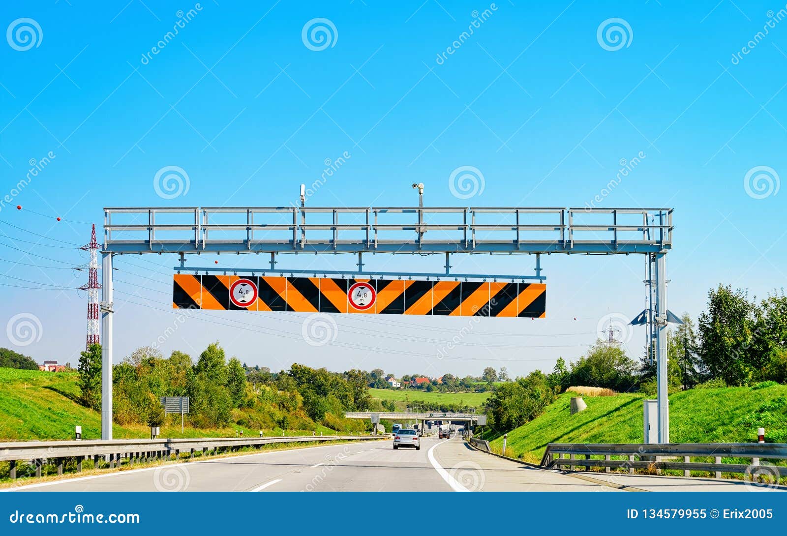 Height Limit Road Sign in Highway in Slovenia Stock Image - Image of ...
