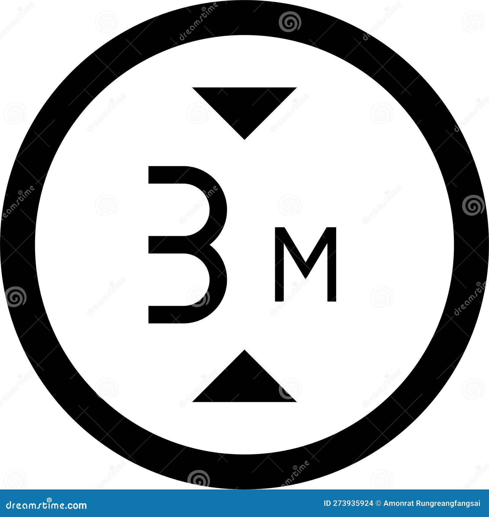 Height Limit Sign Icon, Traffic Sign Vector Illustration Stock Vector ...