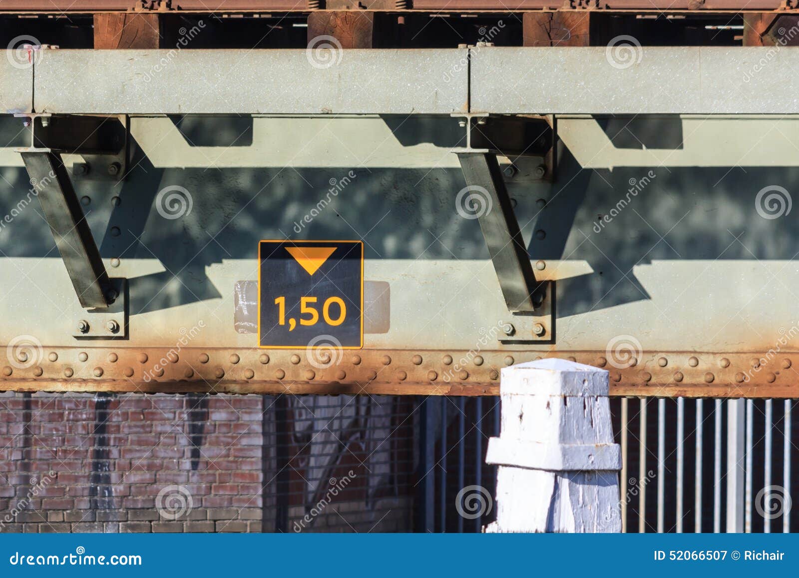 Height Restriction Under Bridge Stock Image - Image of meter ...