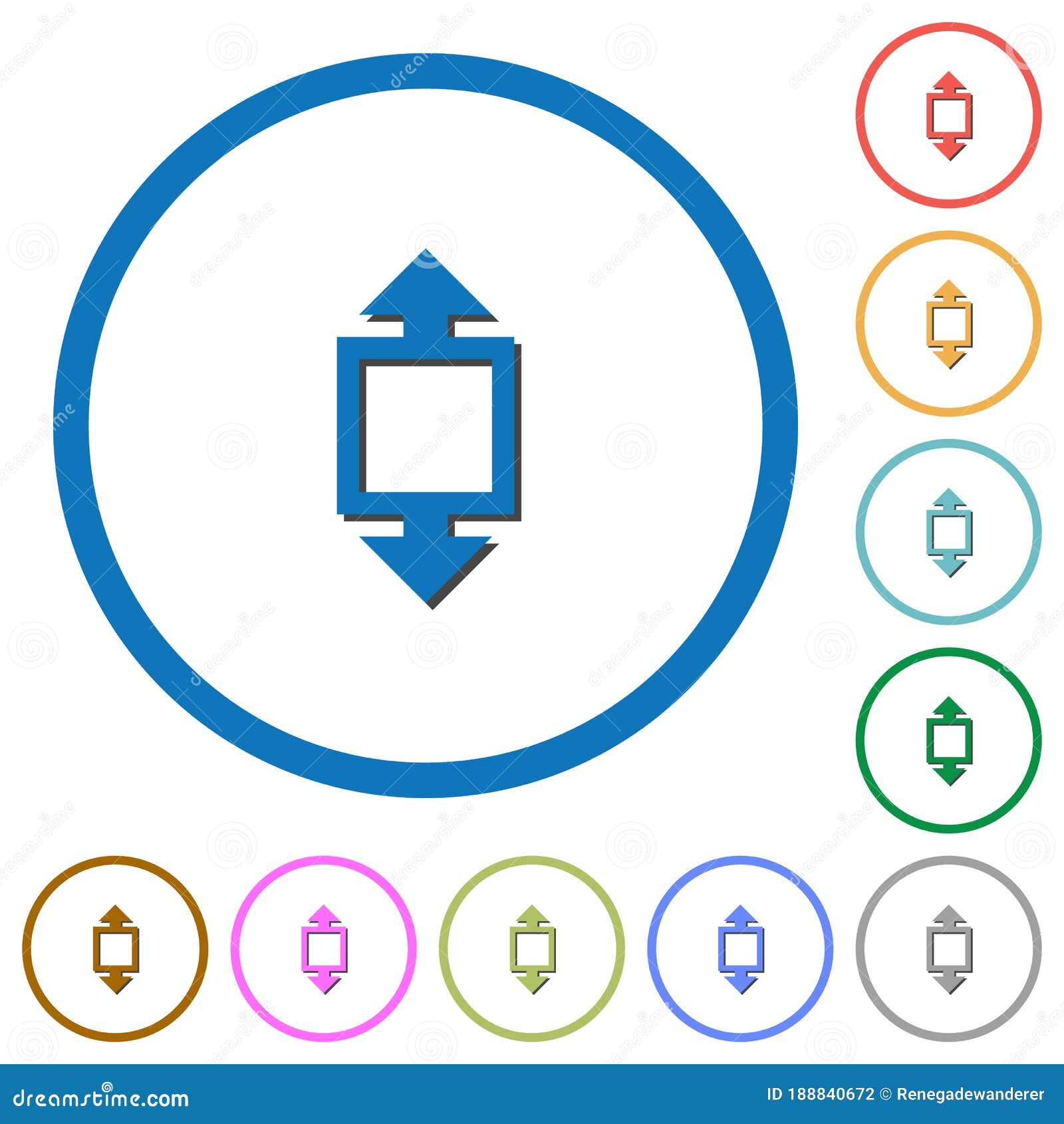 Height Tool Icons with Shadows and Outlines Stock Vector - Illustration ...