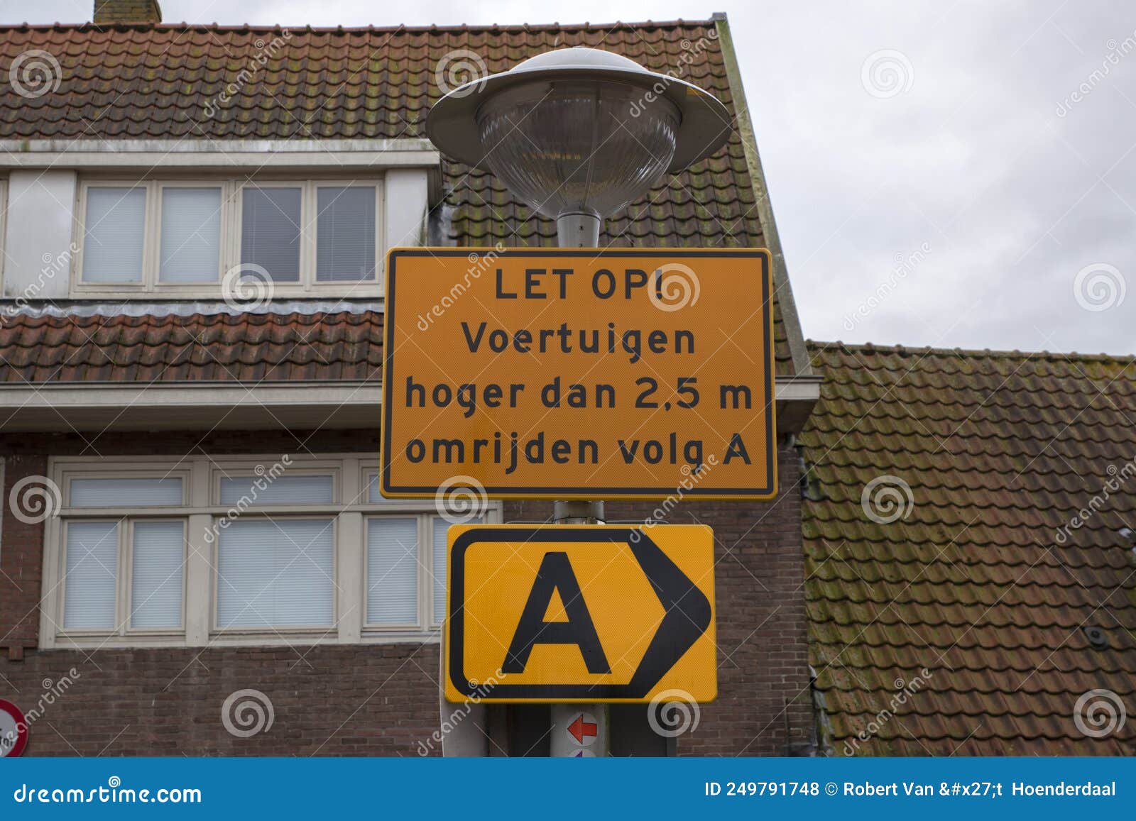 Height Warning Sign at Amsterdam the Netherlands 2-1-2021 Stock Photo ...