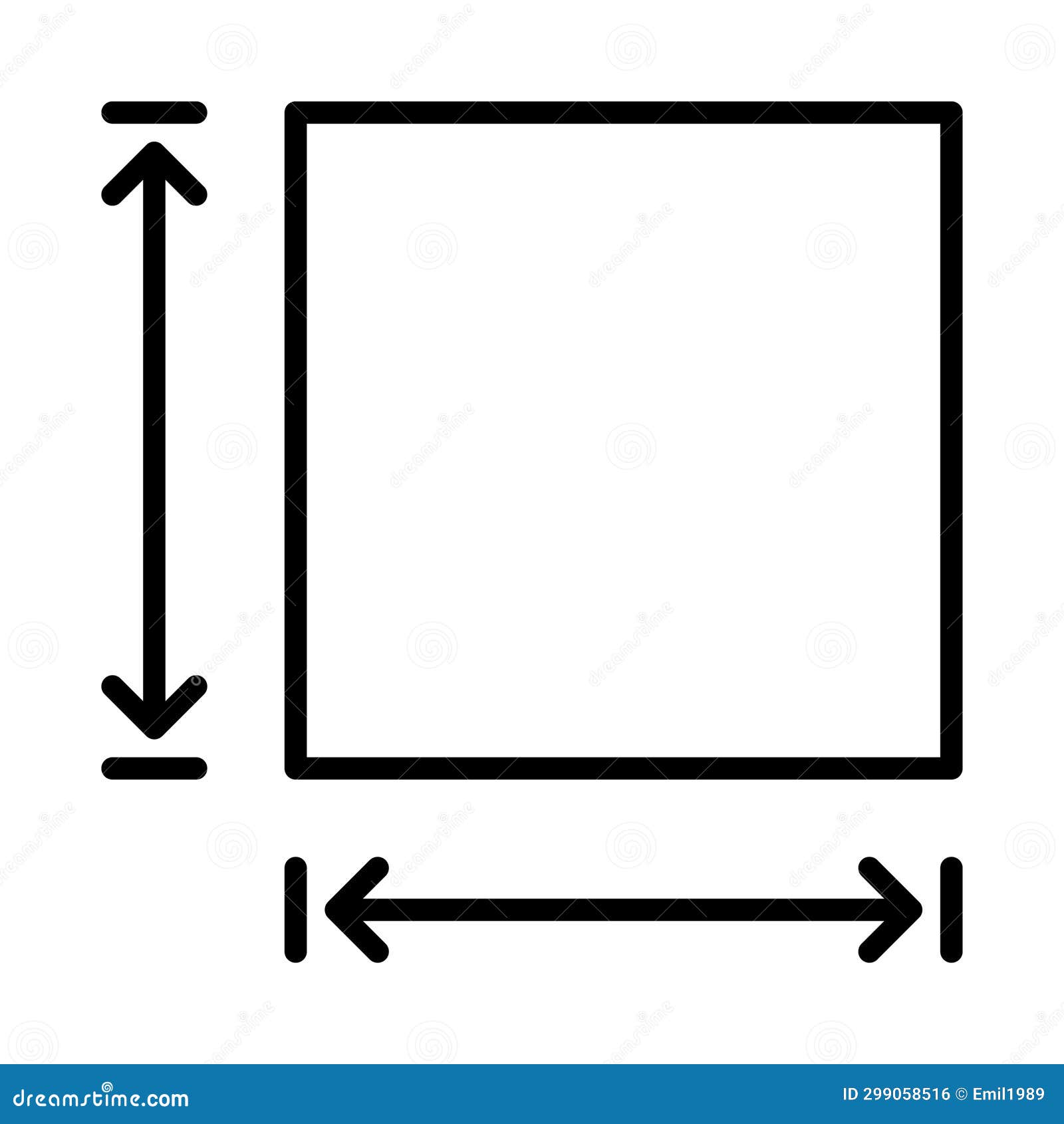 Height and Width Icon Symbol Simple Design. Stock Vector - Illustration ...