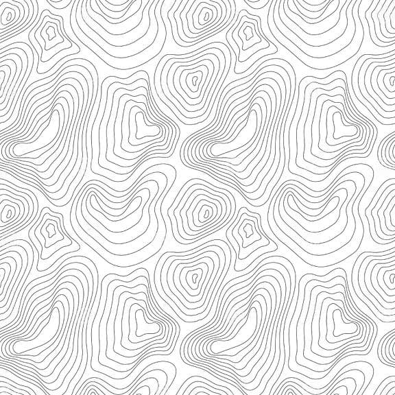Heights Map Black Contour, Seamless Pattern Stock Illustration ...