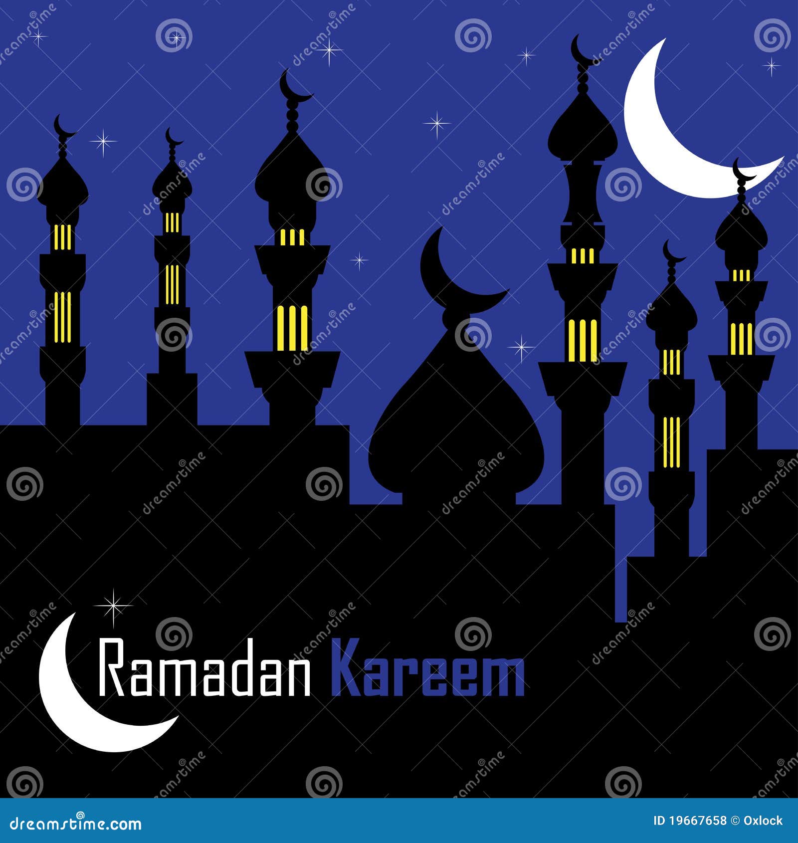 Heilige maand van Ramadan vector illustratie. Illustration of ...