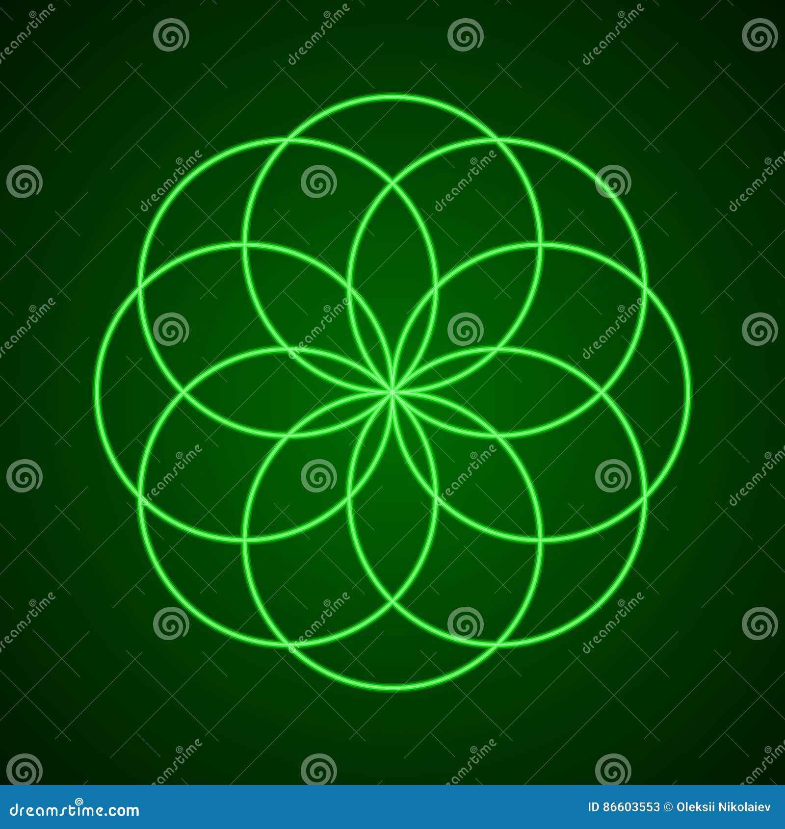 Heilige Meetkunde Symbool Van Harmonie Vector Illustratie ...