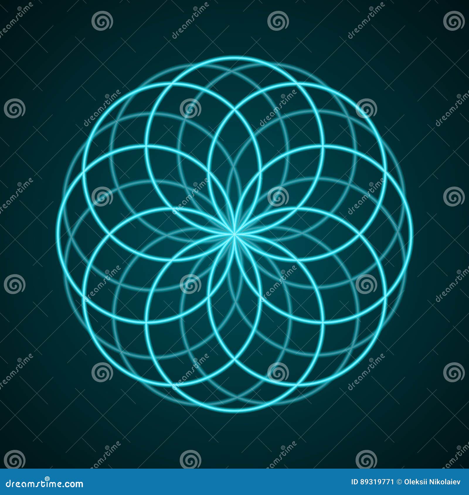 Heilige Meetkunde Symbool Van Harmonie Vector Illustratie ...