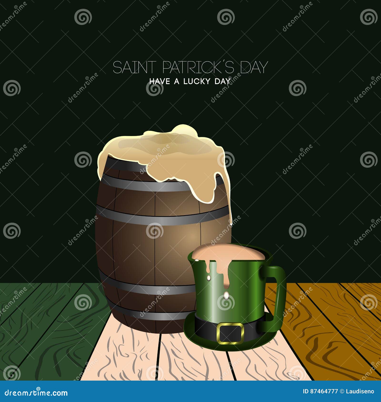 Heiliger Patrick-Tag vektor abbildung. Illustration von irisch - 87464777