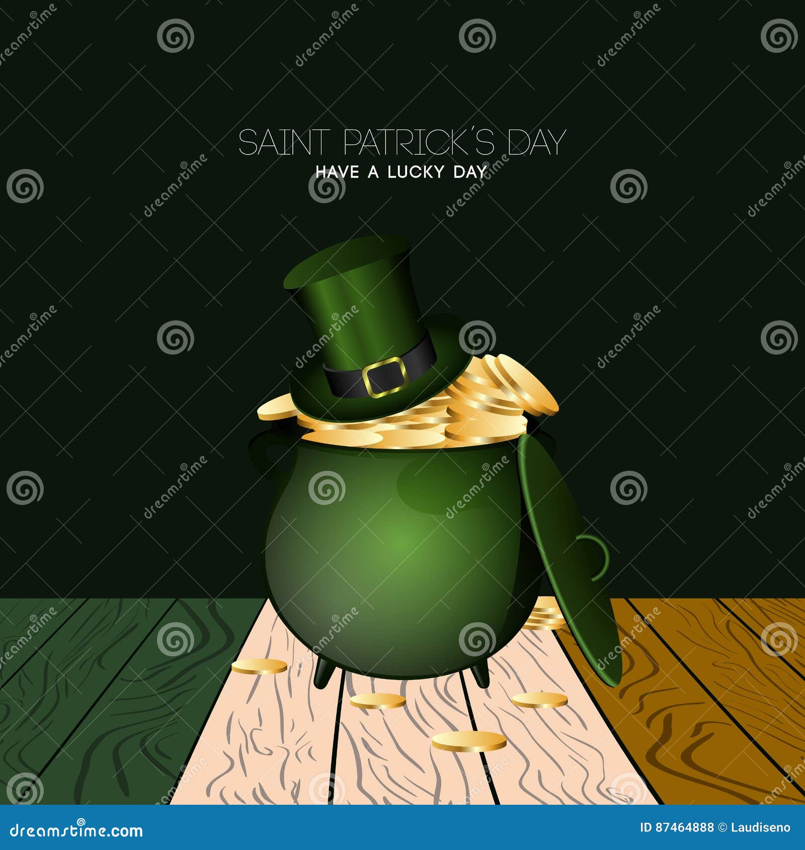 Heiliger Patrick-Tag stock abbildung. Illustration von gold - 87464888