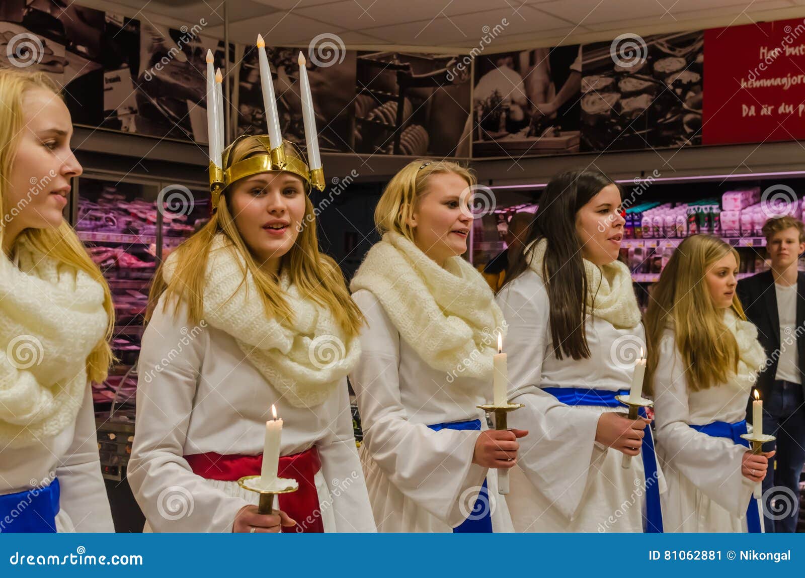 Heiliges Lucia Celebration redaktionelles foto. Bild von europa - 81062881
