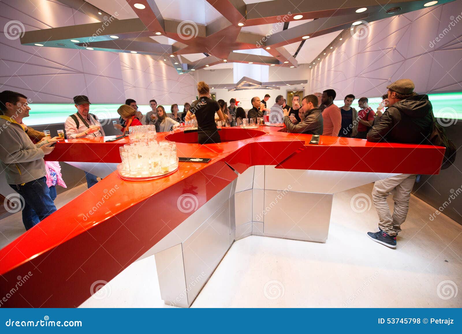 Heineken brewery bar editorial stock photo. Image of bicycle - 53745798