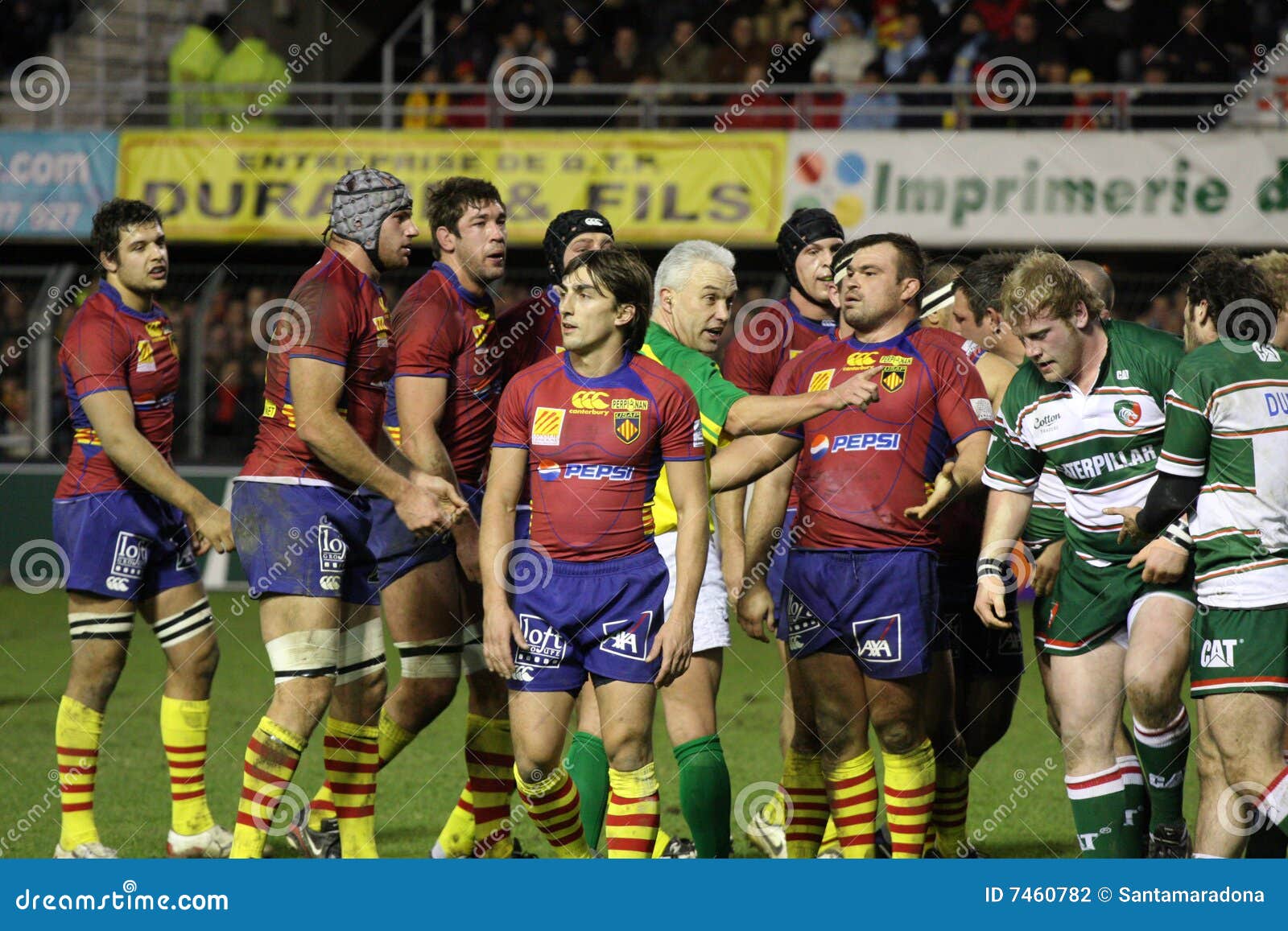 Heineken Cup Rugby Match USAP Vs Leicester Editorial Photography ...
