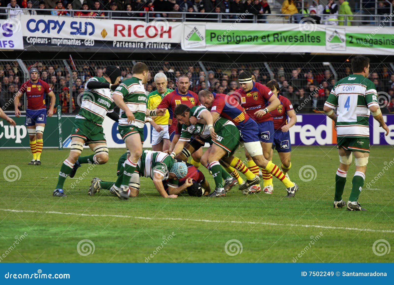 Heineken Cup Rugby Match USAP Vs Leicester Editorial Stock Image ...