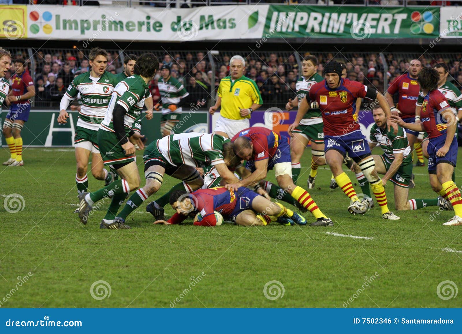 Heineken Cup Rugby Match USAP Vs Leicester Editorial Photo - Image of ...
