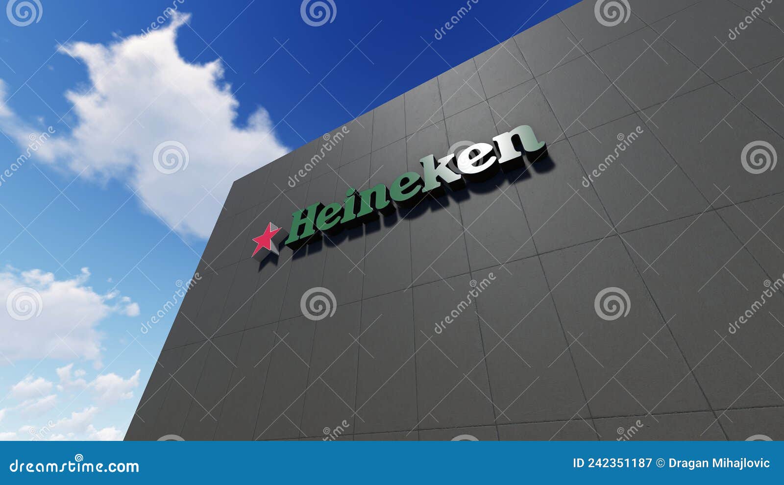 Heineken Logo on the Wall, Editorial Use only Editorial Photography ...