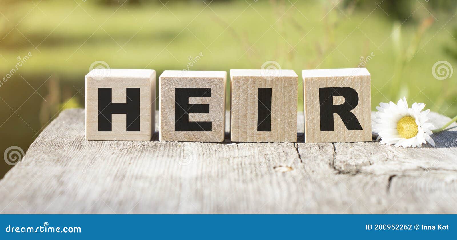 HEIR Word Made with Building Blocks Stock Photo - Image of english ...