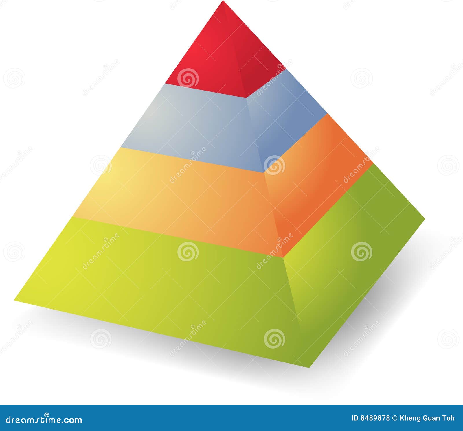 Heirarchy pyramid stock illustration. Illustration of blank - 8489878