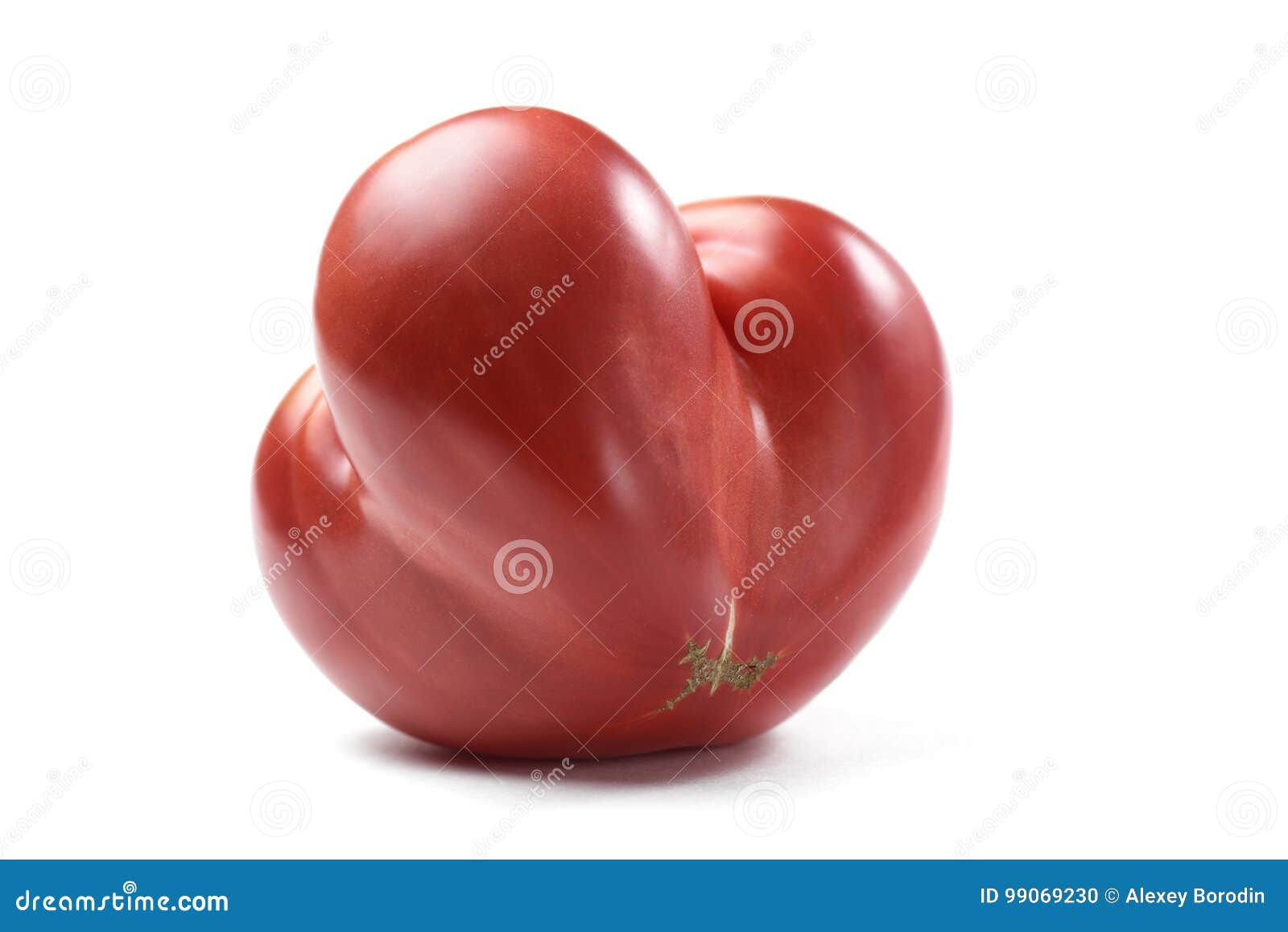 Heirloom Fresh Juicy Red Tomato Irregular in Shape Isolated Stock Photo ...