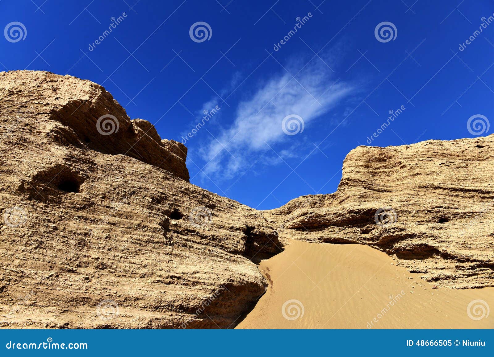 The Heishui city ruins stock image. Image of desert, hill - 48666505